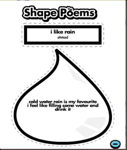 Ibne Muhammad's Blogventure: My shape poem